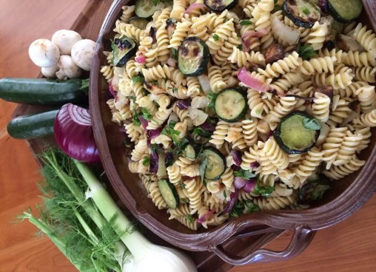 Low Sodium Roasted Vegetable Pasta Salad | Cukebook